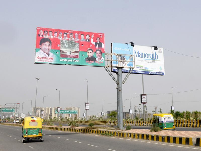 Noida traffic cops: Hoardings hinder visibility on roads, distract ...