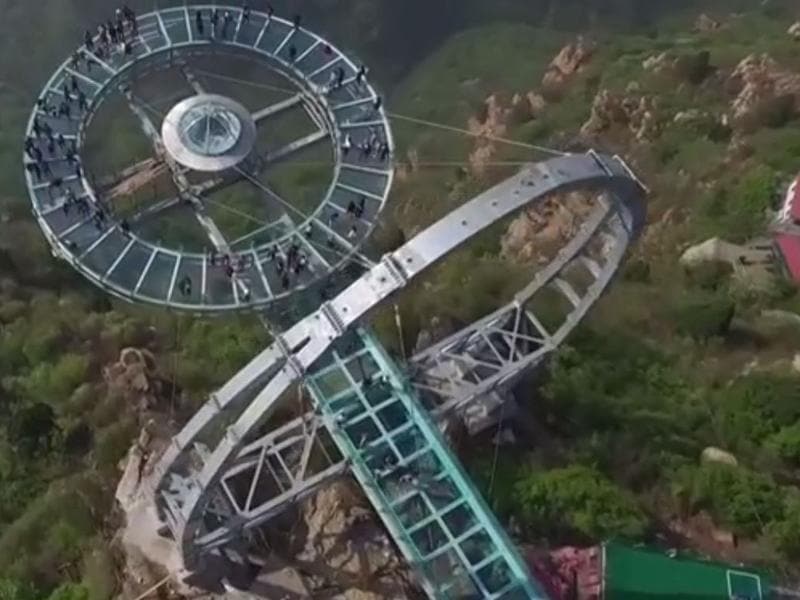 Watch | World’s biggest glass-bottom platform opens in China ...