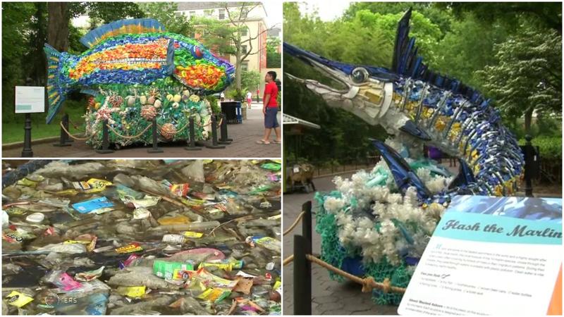 Watch | Art made of plastic waste | Hindustan Times
