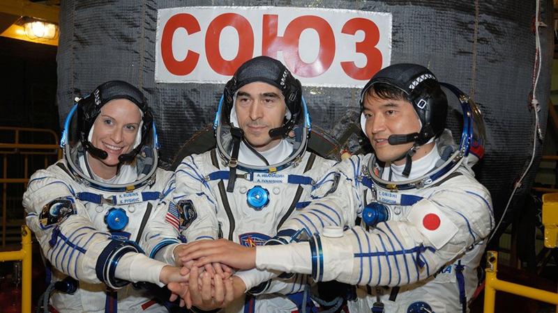 Three new crew members join International Space Station astronauts ...