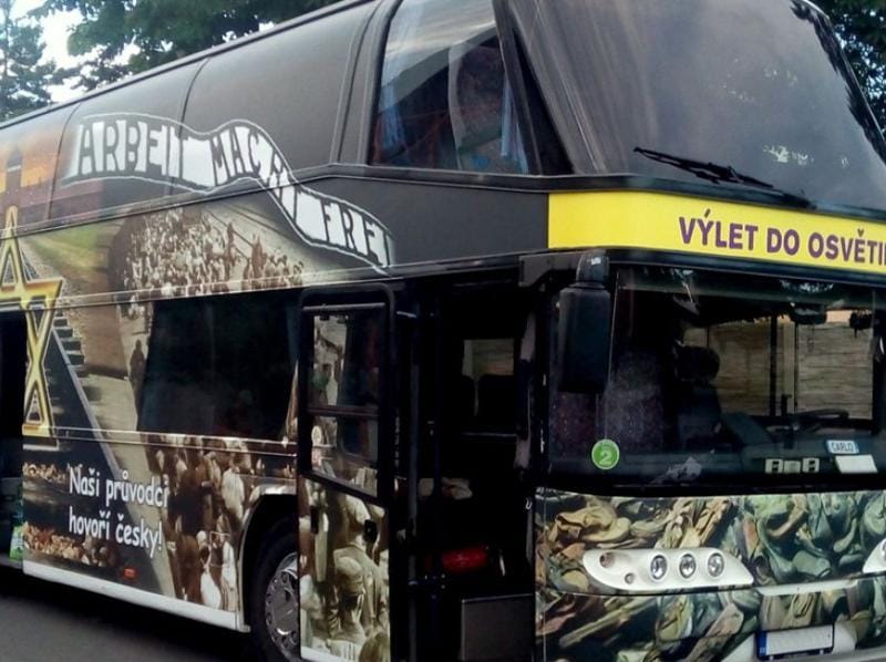 Czech bus advertises trips to Auschwitz with Holocaust victims’ images ...