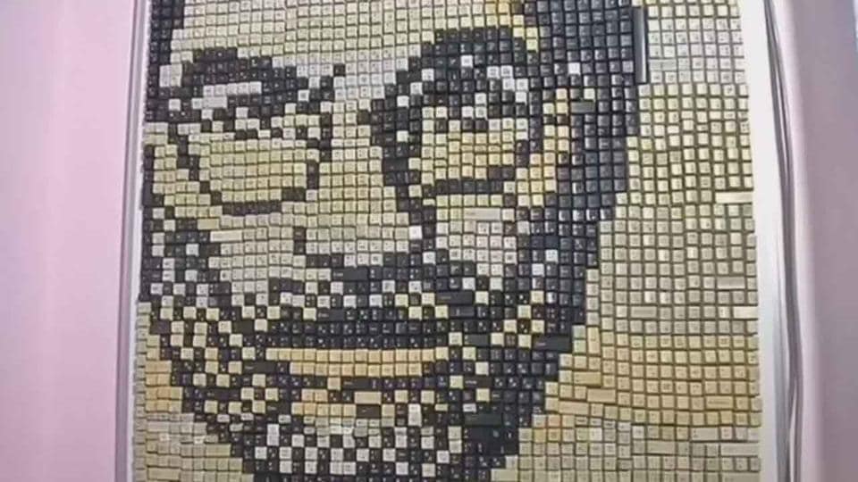 Watch | Steve Jobs immortalized in keyboard keys | Hindustan Times