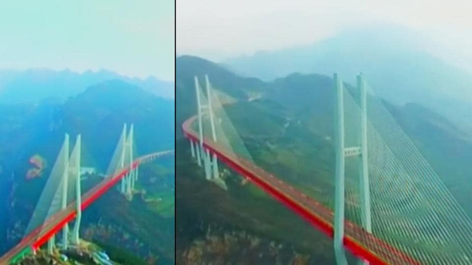 Watch | World’s highest bridge opens in China | Hindustan Times