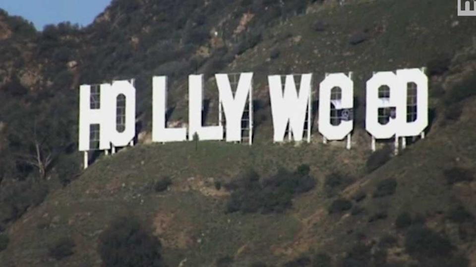 Watch | Iconic Hollywood sign reads “Hollyweed” on New Year | Hindustan ...