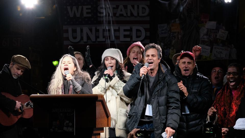 In pics: Mark Ruffalo, Robert De Niro and more rally against Trump in ...
