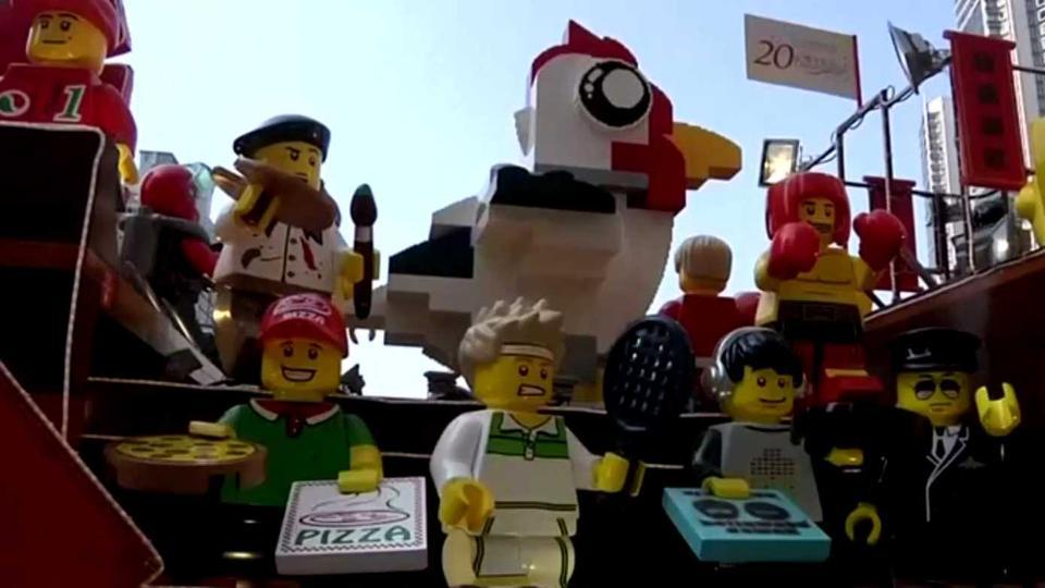 Giant Lego rooster ushers in Chinese New Year in Hong Kong | Hindustan ...