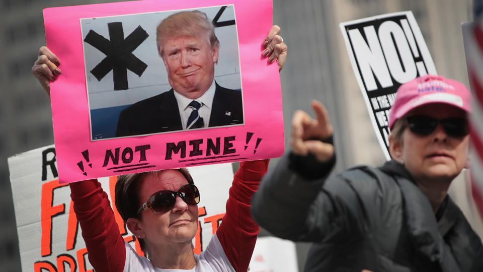 Not My President! Anti-Trump protestors spread the message across US ...