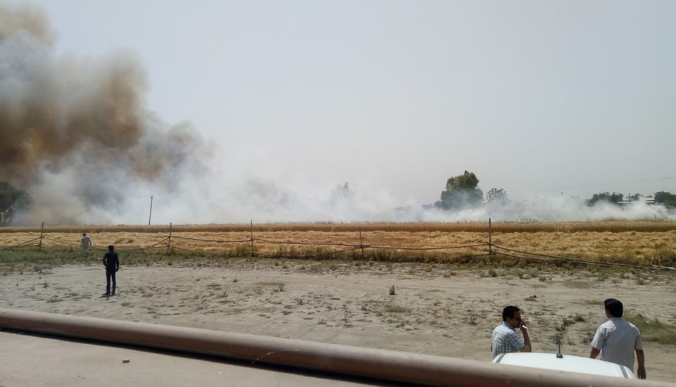 Fire breaks out near Punjab IGs public meet in Jagraon | Hindustan Times