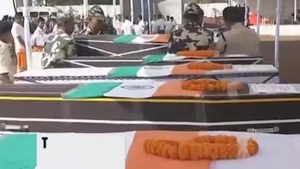 Sukma attack: Mortal remains of fallen soldiers brought to CAF camp ...
