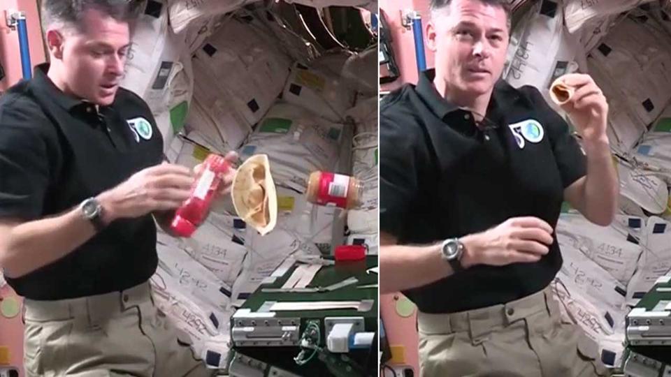 NASA astronaut shows how to make a sandwich in space | Hindustan Times