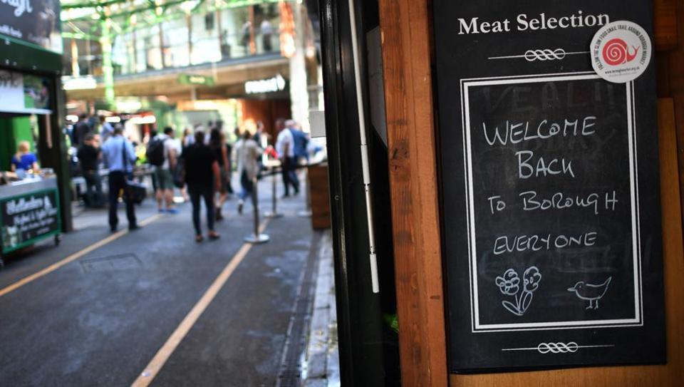 London attacks: Tears and unity as terror-hit Borough market reopens ...