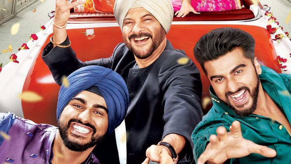 Mubarakan poster: Anil Kapoor with Arjun, Ileana D’Cruz and Athiya ...