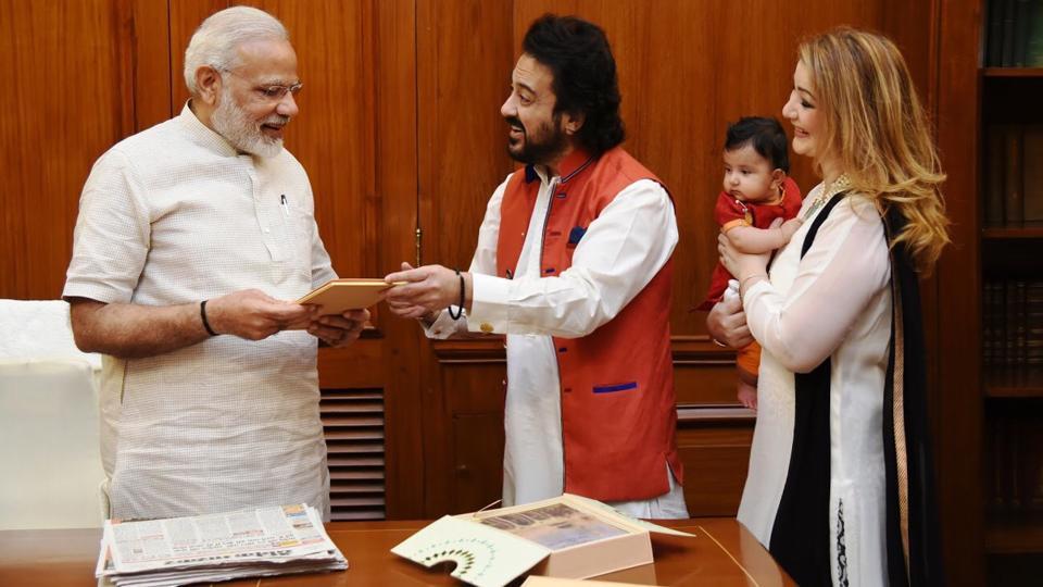Narendra Modi welcomes Adnan Sami’s daughter Medina - Hindustan Times