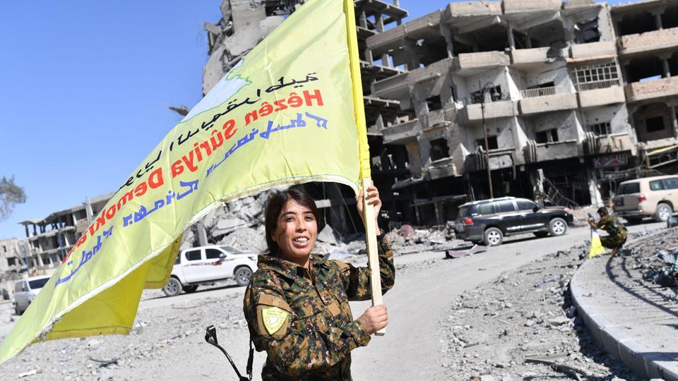 Photos: US-backed Syrian forces celebrate fall of ISIS capital Raqqa ...