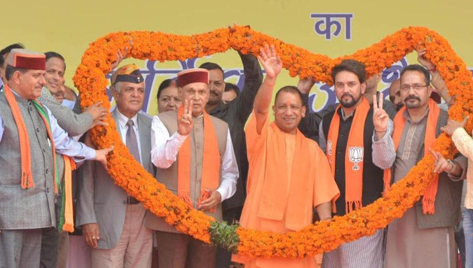 Yogi accuses Congress of encouraging mafia raj in HP | Hindustan Times