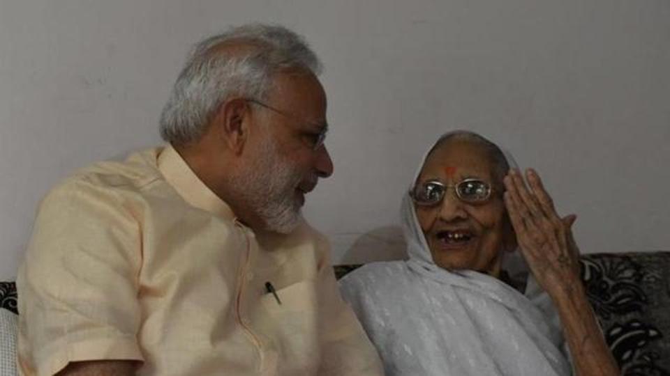 PM Modi meets his mother in Gujarat | India News