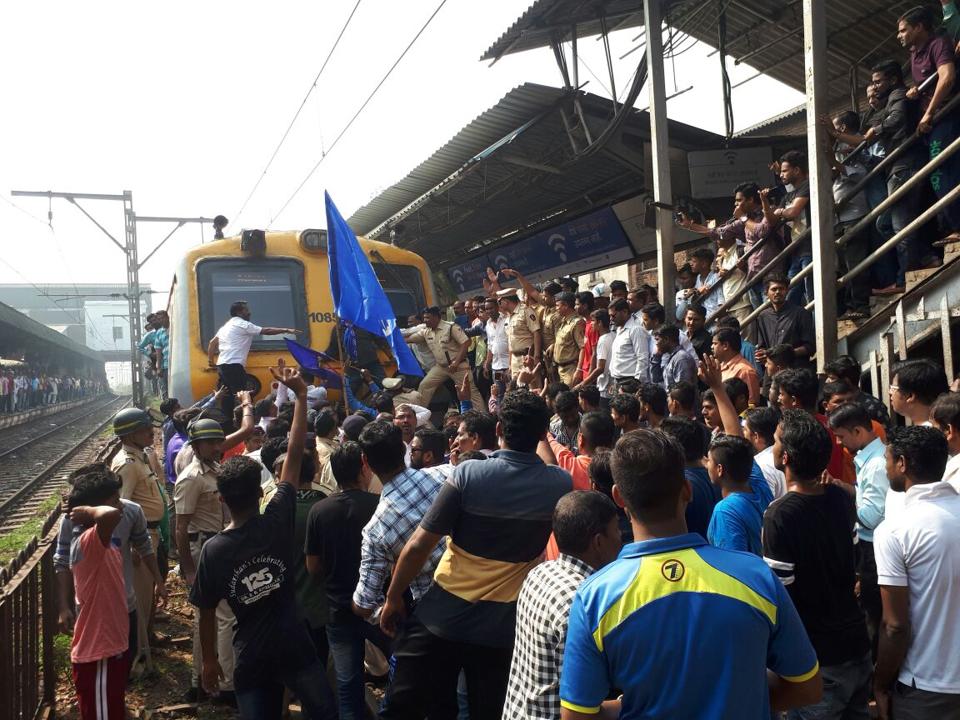 Protesters block tracks at several stations, local train services in ...