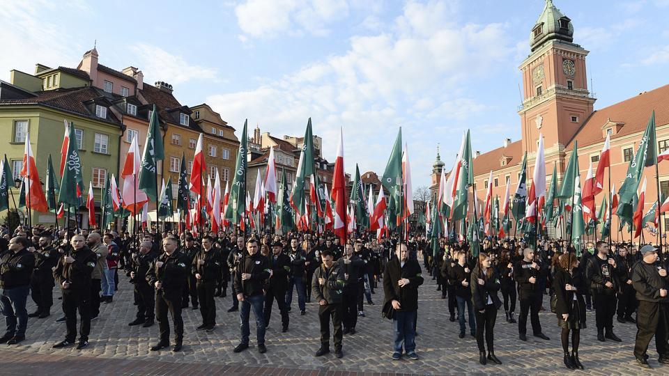 Clip shows men performing Nazi salutes to mark Hitler’s birthday ...