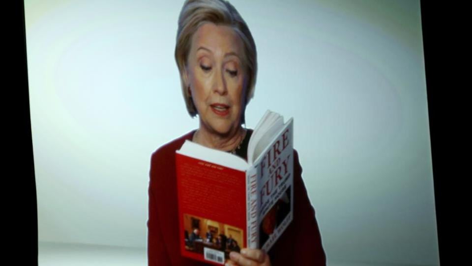 Hillary Clinton reads from controversial Trump book ‘Fire and Fury’ at ...
