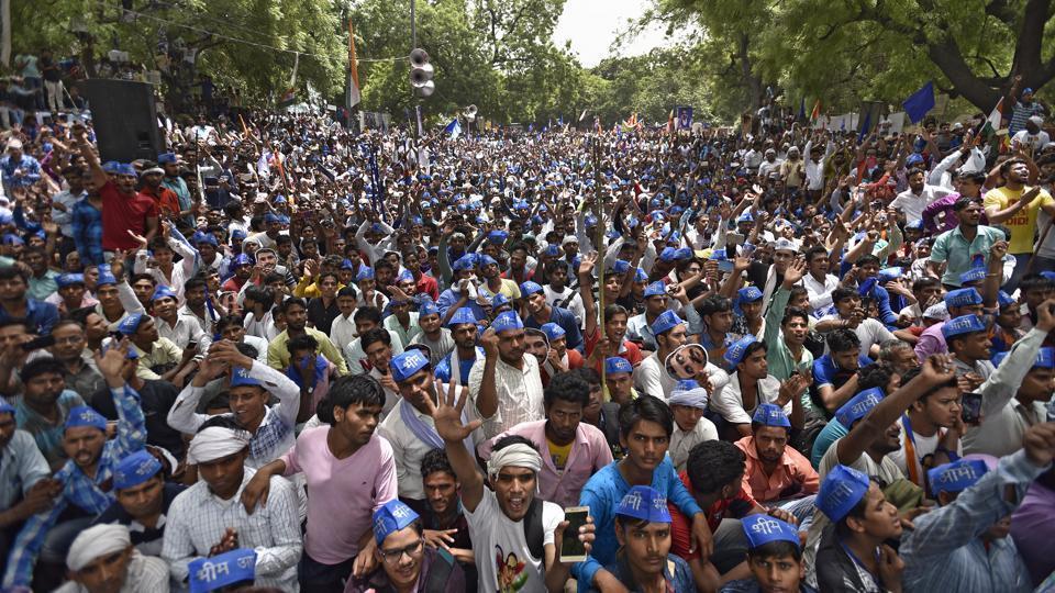 Bhim Army activists stage protest, demand Chandrashekhar’s release ...