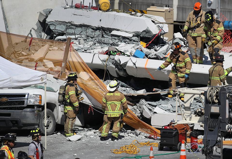 Four killed in footbridge collapse in Miami, cars trapped | World News