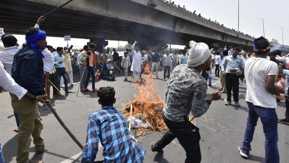 Gurgaon: Over 600 SC/ST protesters booked for Monday road block ...