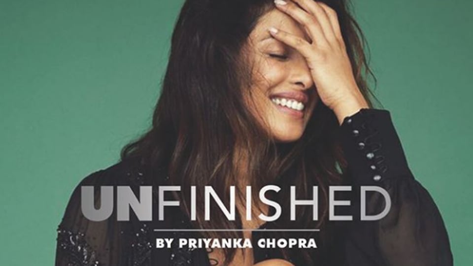 Priyanka Chopra debuts book cover for upcoming memoirs, Unfinished ...