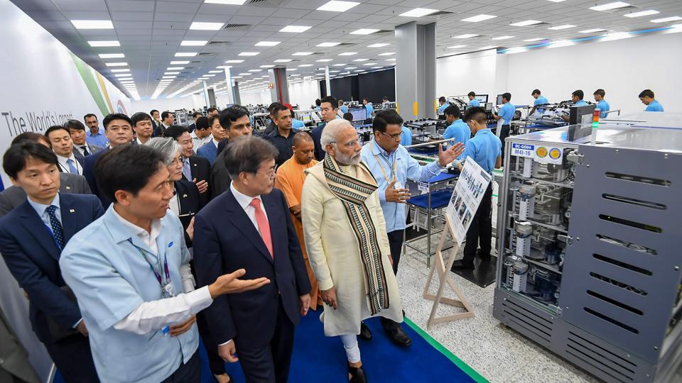 PM Modi, Moon inaugurate world’s biggest mobile manufacturing factory ...