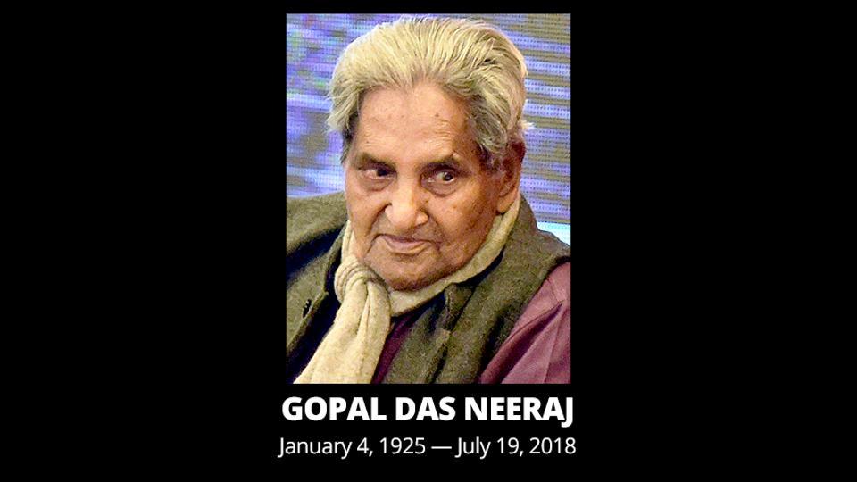 Veteran poet and lyricist Gopal Das Neeraj passes away | Latest News India