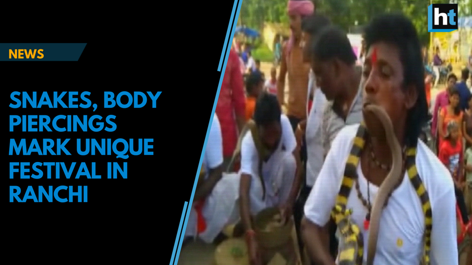 People pierce bodies, play with snakes, for unique festival in Ranchi ...