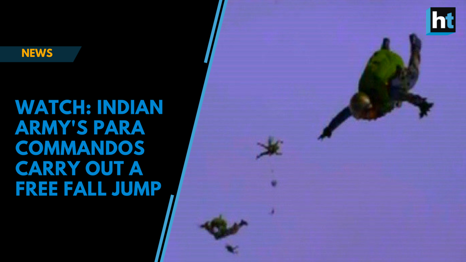 Watch: Para Commandos carry out free fall jump as part of SCO Peace ...