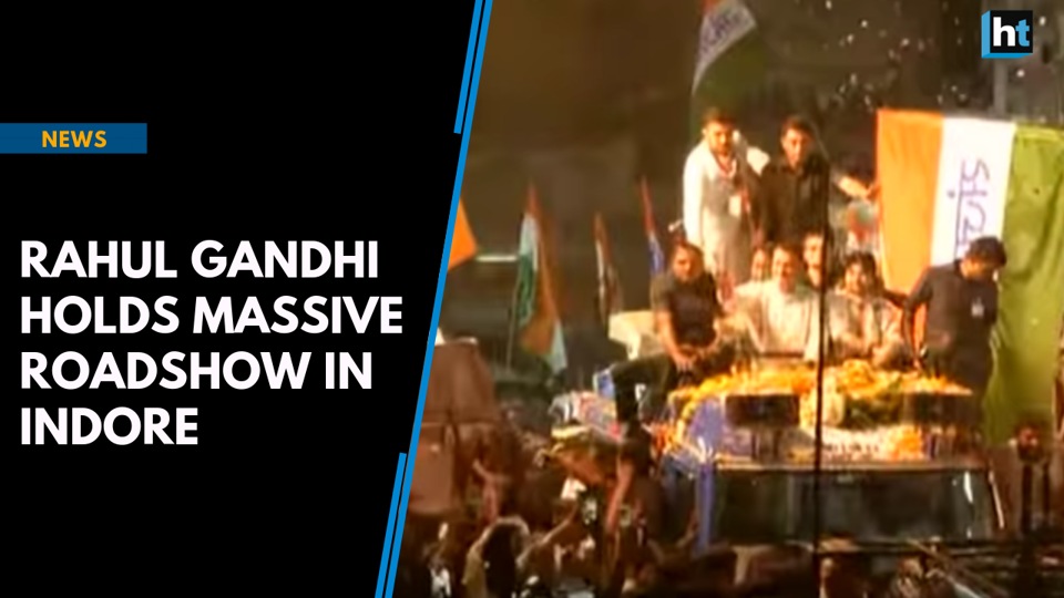 Rahul Gandhi holds massive roadshow in Indore | Hindustan Times