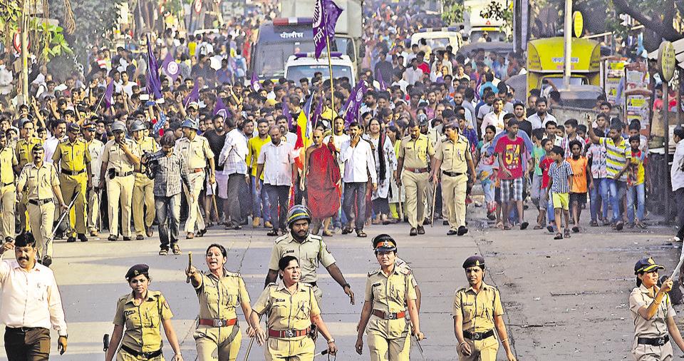 Dalit victims stage protest outside district collectors office in Pune ...
