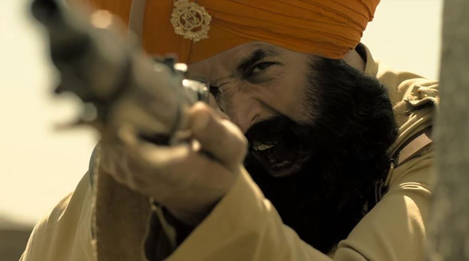 Kesari teasers: Akshay Kumar is on fire as he stares down hundreds of ...