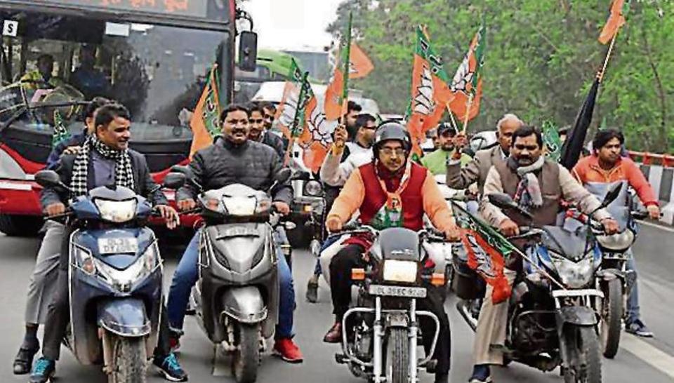 Lok Sabha elections 2019: BJP flags off motorcycle rally | Hindustan Times