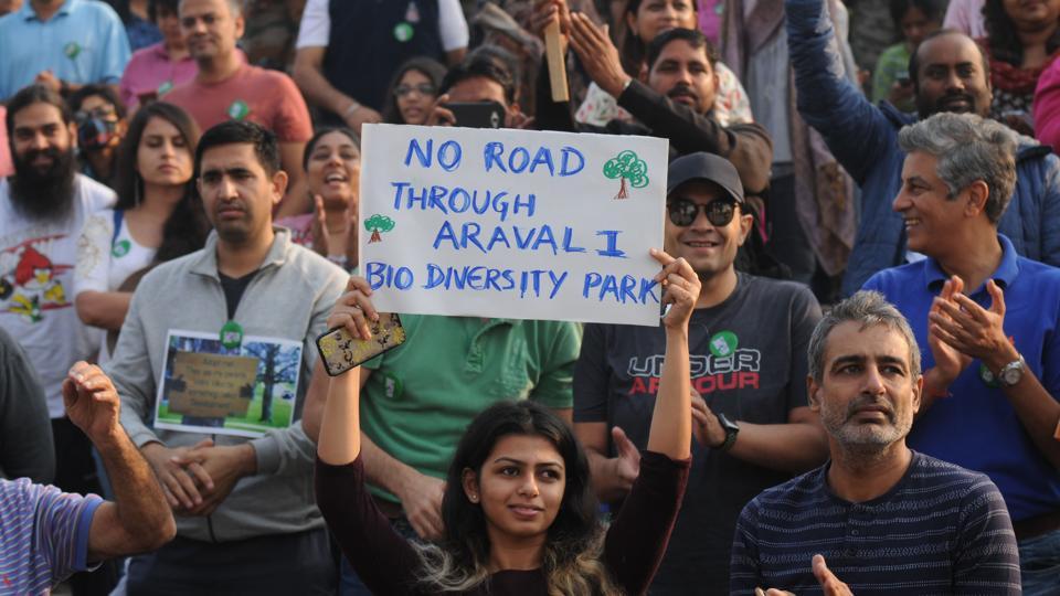 Citizens protest in Surajkund against PLPA amendment | Hindustan Times