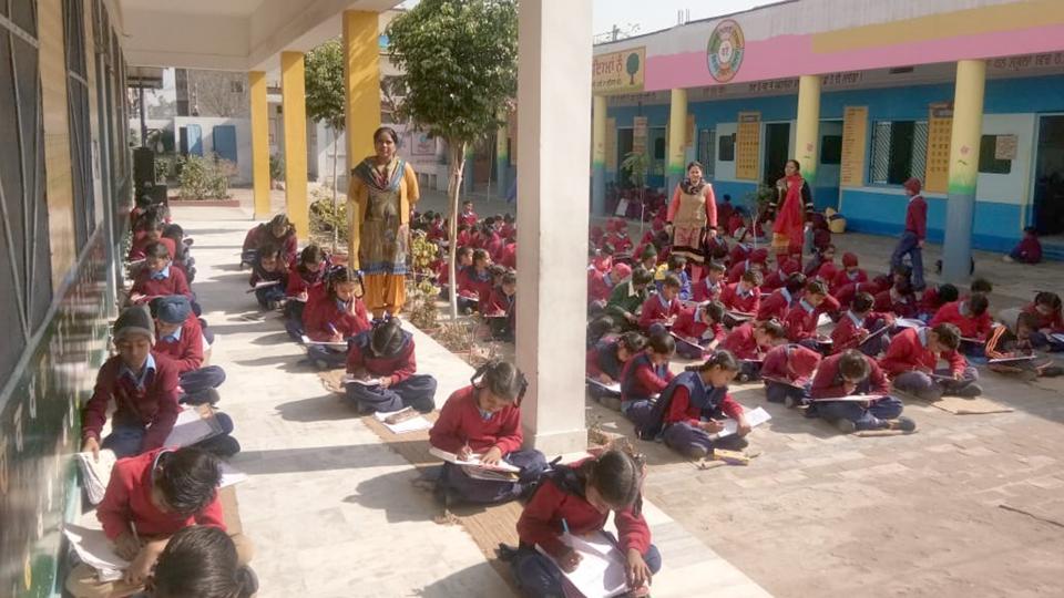 Boards 2019: Students in Almora school give exam on floor due to lack ...