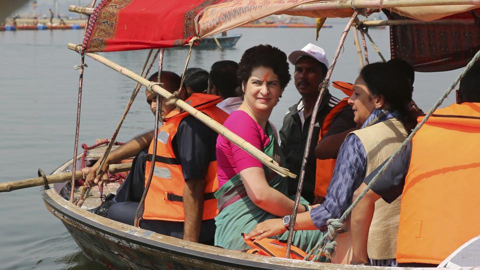 Priyanka Gandhi starts Ganga Yatra with prayers and boat ride ...