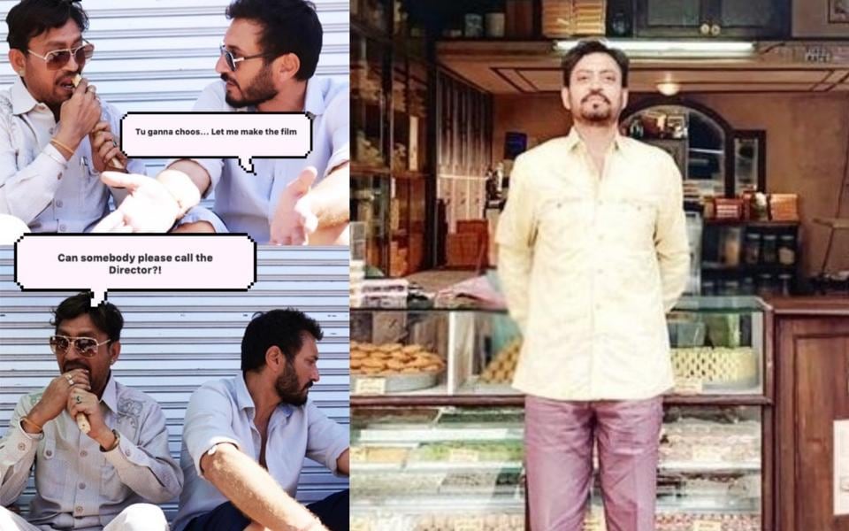 Irrfan Khan relishes a sugarcane on sets of Angrezi Medium, shares his ...