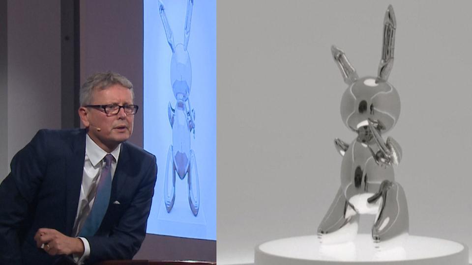 $91m ‘Rabbit’ sets record for most expensive auction of living artist’s ...