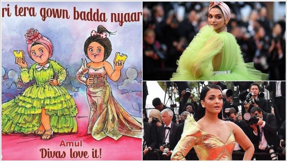 Deepika Padukone, Aishwarya Rai turn Amul girls as brand gives a twist ...