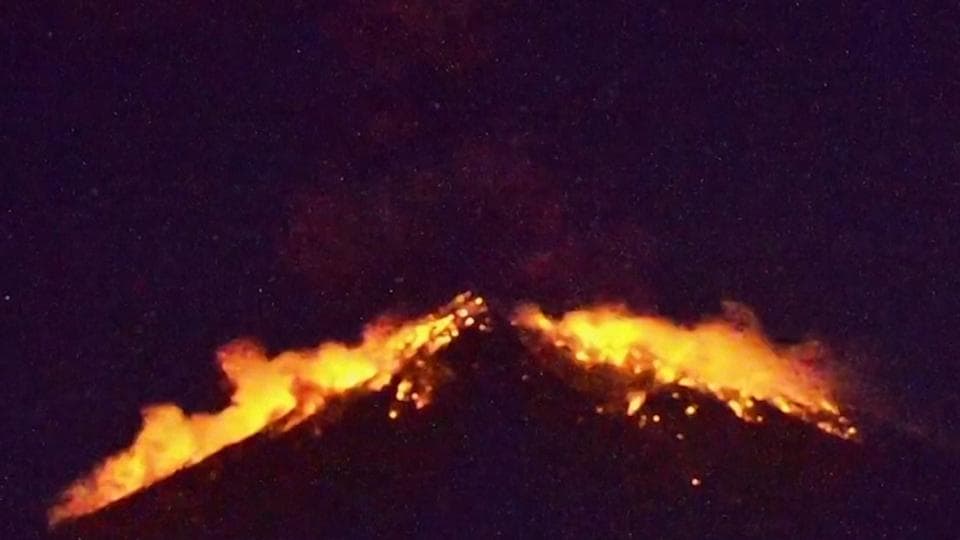 Watch: Volcano erupts in Bali, illuminates night sky | Hindustan Times