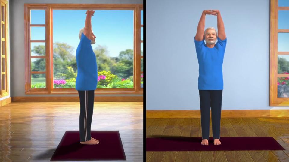 Pm Modi Tweets Second Animated Yoga Video On Tadasana Hindustan Times