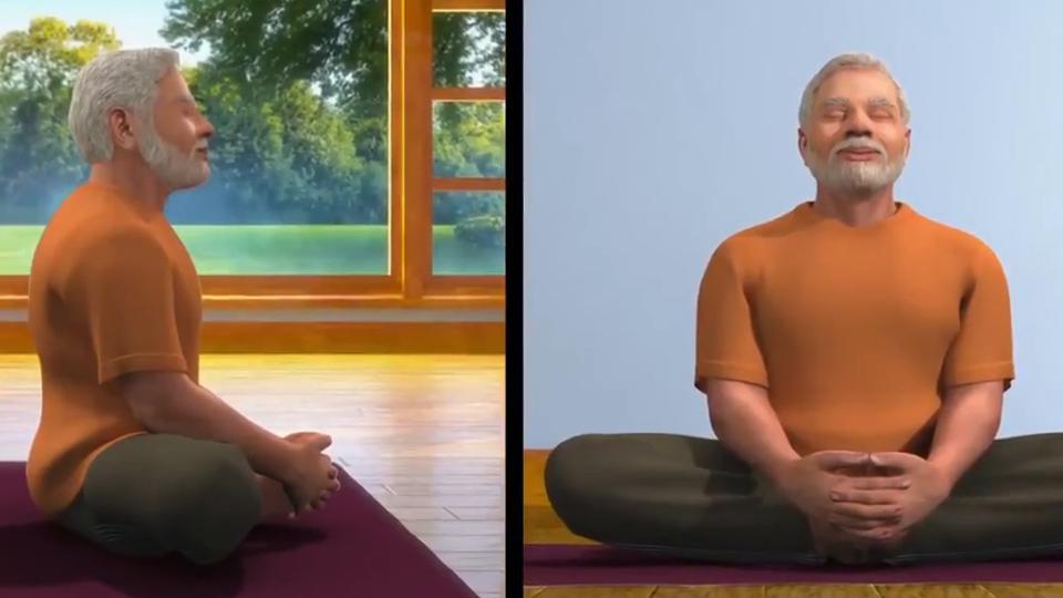 PM Modi tweets animated Yoga tutorial of Bhadrasana | Hindustan Times