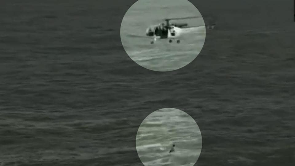 Drowning army officer rescued by coast guard helicopter in Goa ...