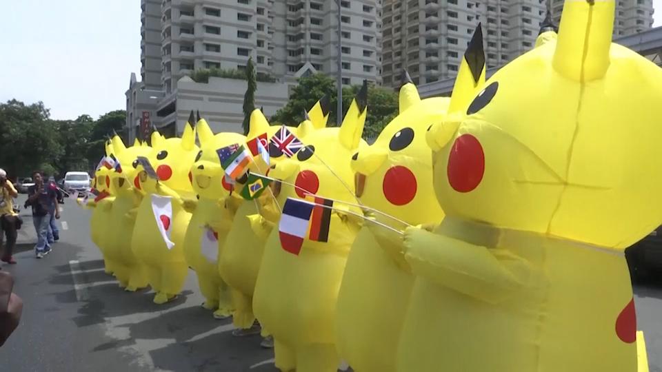 Philippine activists protest in Pikachu costumes ahead of G20 summit ...
