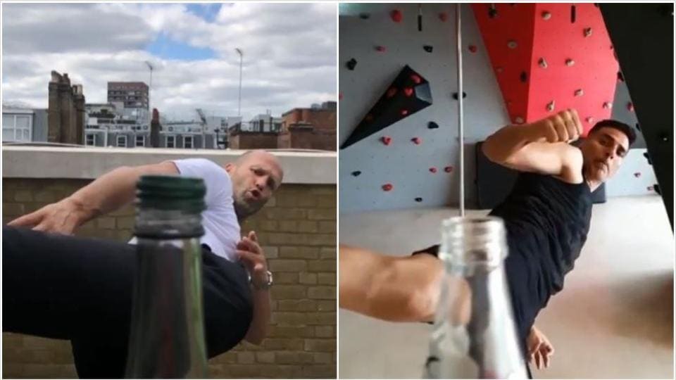 Akshay Kumar is inspired by Jason Statham, aces the bottle cap ...