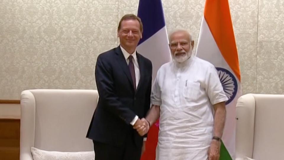 PM Modi meets Emmanuel Bonne, advisor to French President Macron ...
