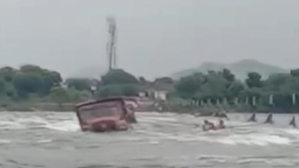 Watch: Truck almost swept away as Rajasthan’s Banas river swells ...
