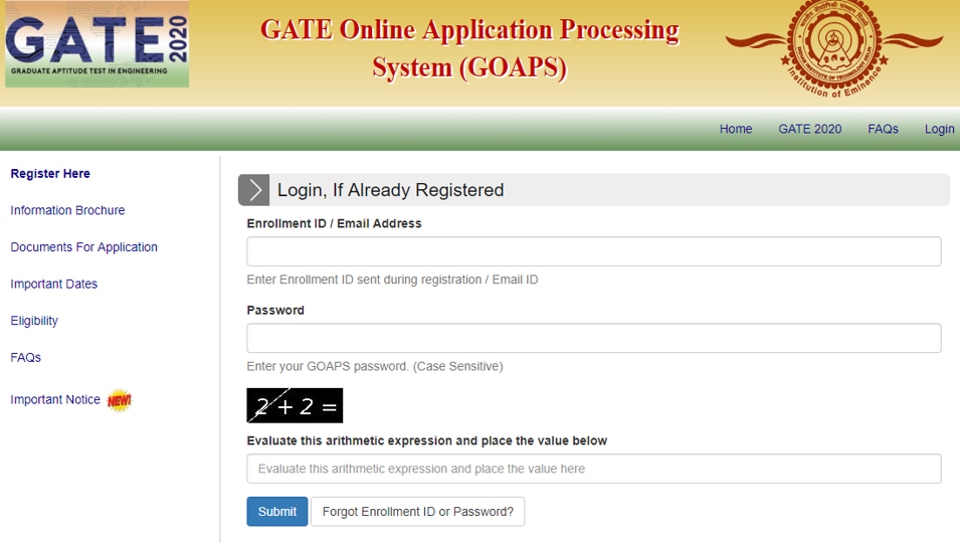 GATE 2020 application begins at gate.iitd.ac.in, registration link ...